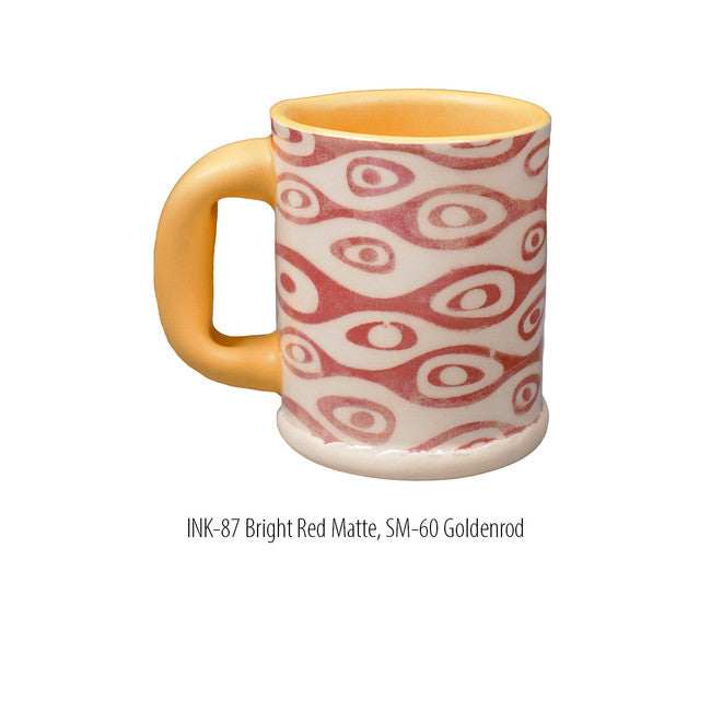 Bright Red Matte Ceramic Ink Amaco INK-87 34005E – The Potter's Center